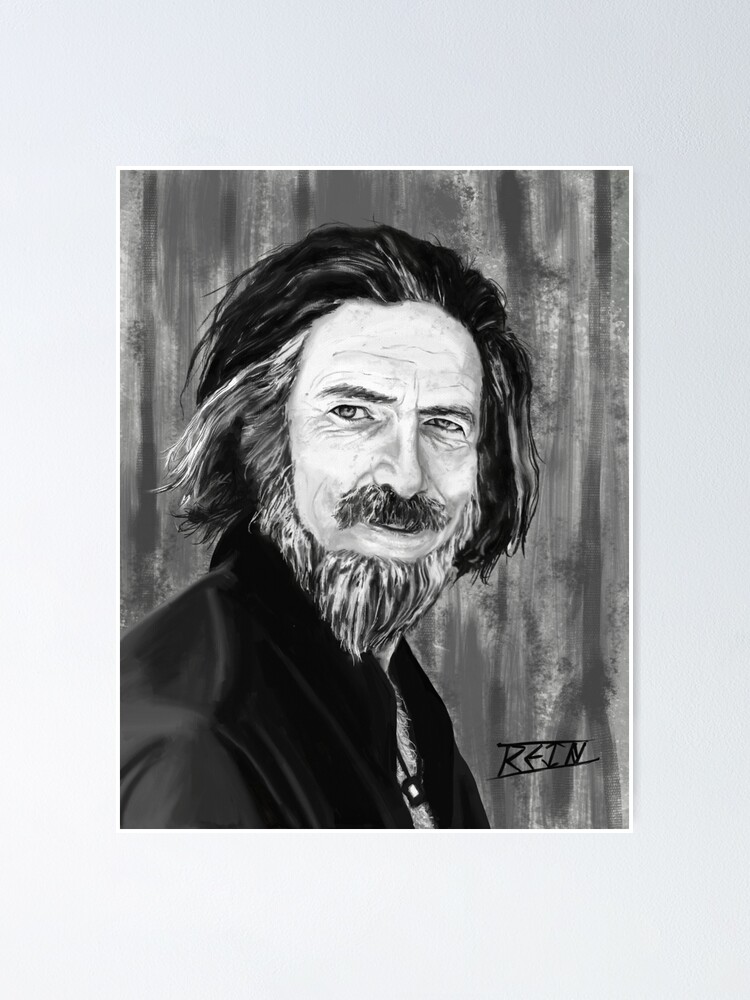 "Alan Watts Portrait" Poster by AeonicLiberty | Redbubble