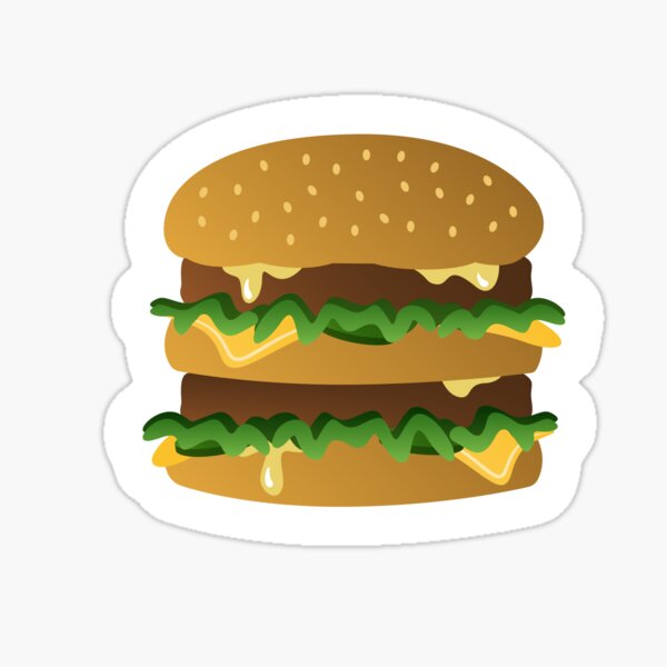 "Retro Cheeseburger" Sticker for Sale by Redneck-Stupid | Redbubble