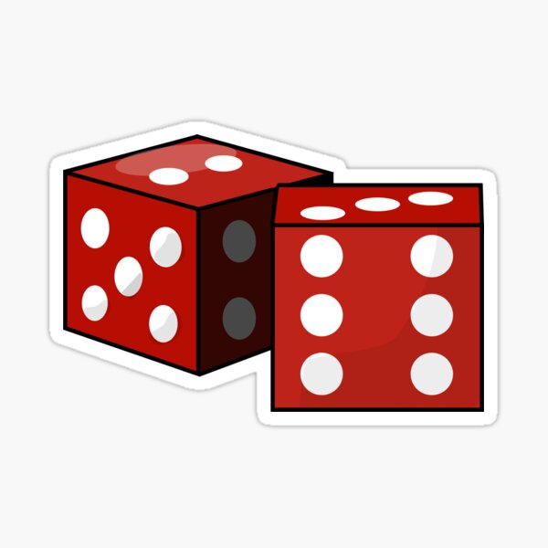 "Cute Dice" Sticker by SimpleFactory | Redbubble