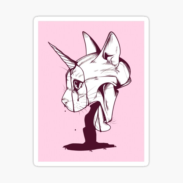 "Cat Vomit" Sticker by MxTeddybear | Redbubble