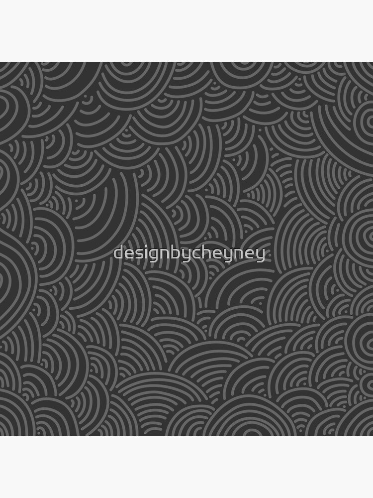 "Charcoal and Grey Japanese-Inspired Pattern " Sticker by ...
