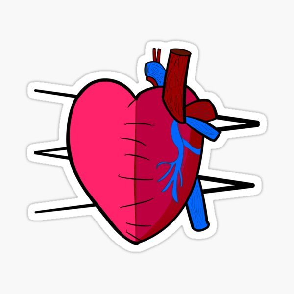 "conjoined hearts" Sticker by BATandBUNNY | Redbubble