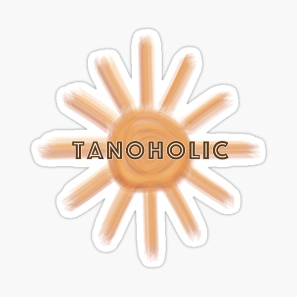 "Tanning Sticker" Sticker for Sale by ellm | Redbubble