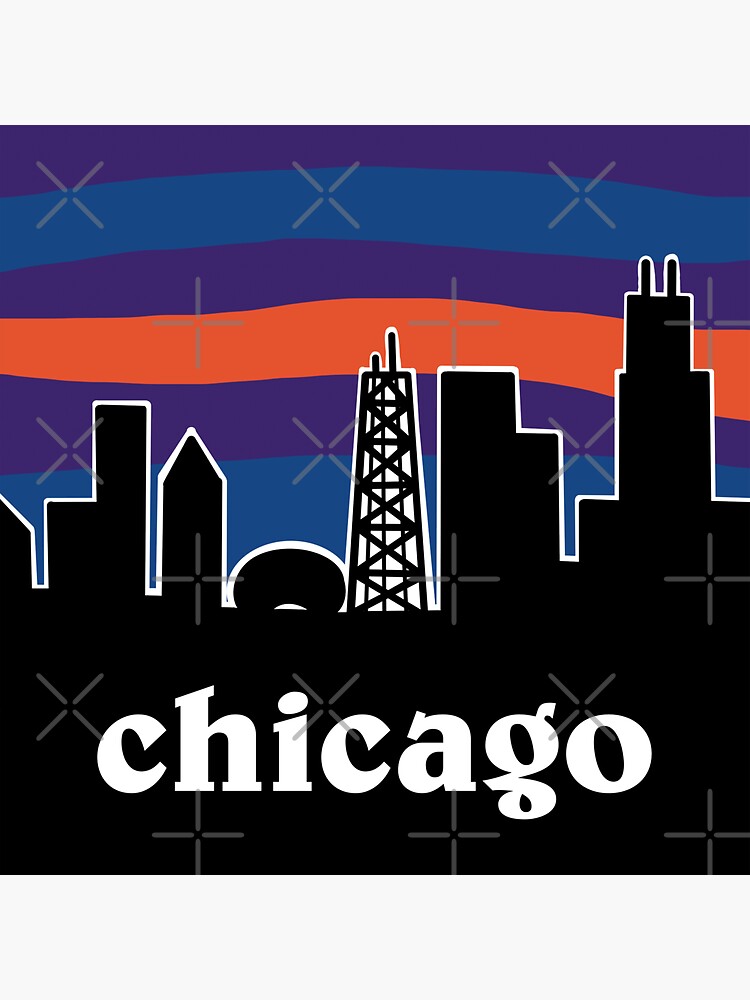 "Chicago Skyline" Sticker by dgertie27 | Redbubble
