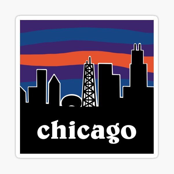 "Chicago Skyline" Sticker by dgertie27 | Redbubble