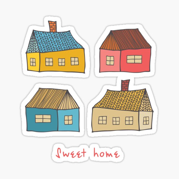 "Sweet home" Sticker for Sale by Silmen | Redbubble