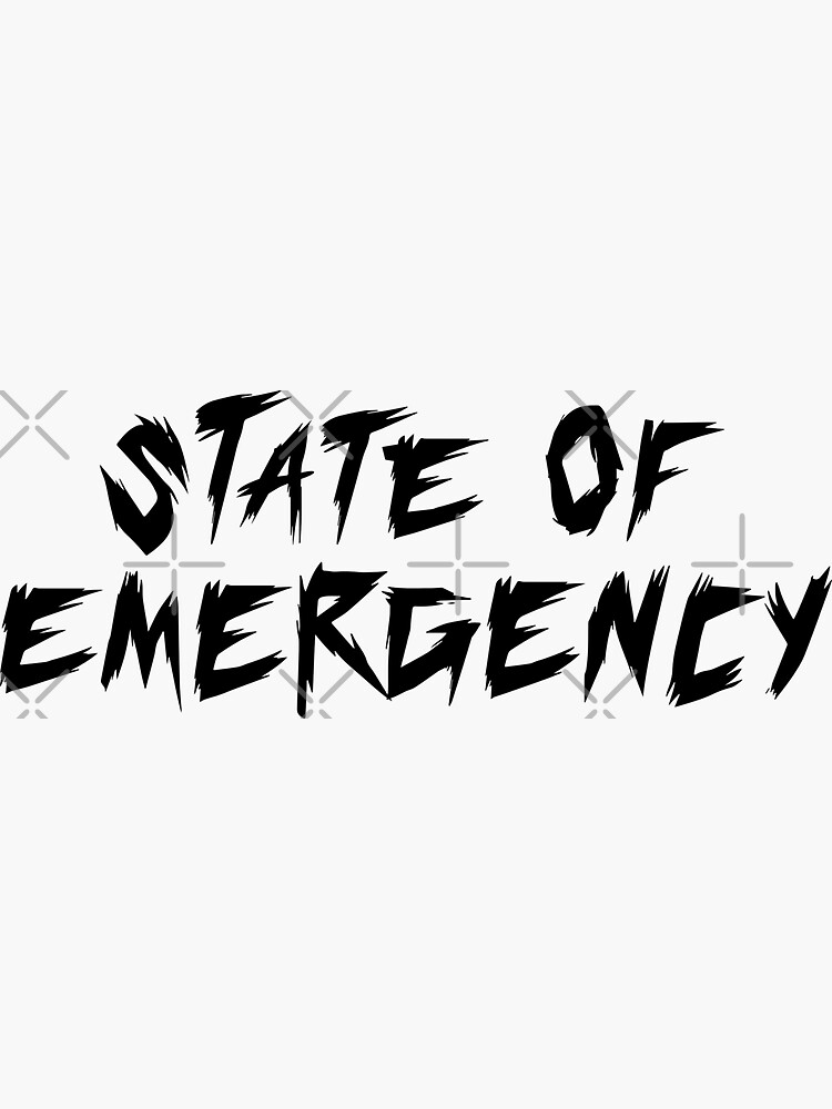 "State of Emergency Hip Hop Rap" Sticker for Sale by JustLivinLife ...