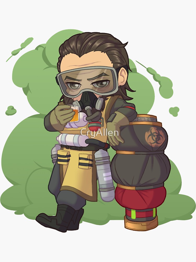 "Apex Legends | Chibi Caustic by CryAllen" Sticker for Sale by CryAllen ...