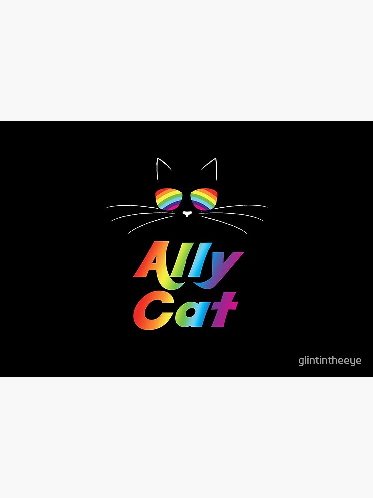 "Ally Cat Gay Pride Kitty Face With Rainbow Sunglasses" Mask for Sale ...