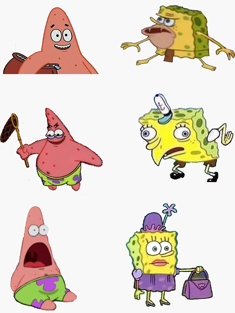 "Spongebob Meme Sticker Pack" Sticker for Sale by mirandaclements ...