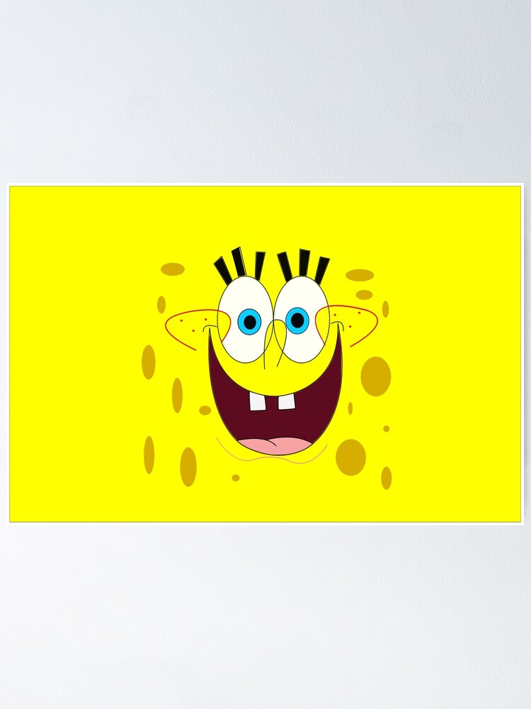 "yellow spongebob sticker art design" Poster by DeeBeeVee | Redbubble