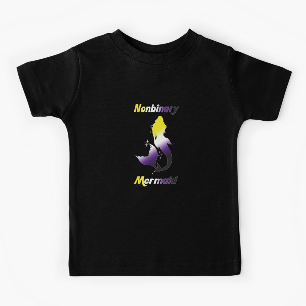 "Nonbinary Mermaid Gay Pride Parade Non-Binary Mermaid" Kids T-Shirt ...