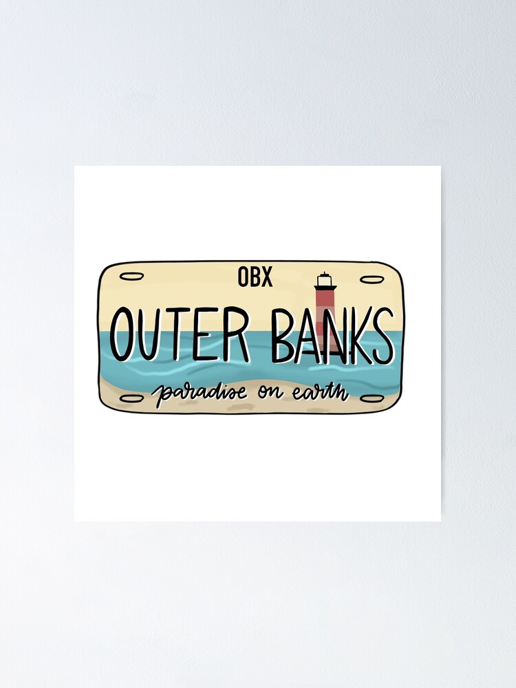 "OBX license plate muted" Poster for Sale by Jeandabean | Redbubble