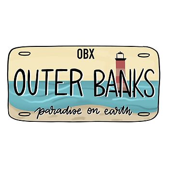 "OBX license plate muted" Poster for Sale by Jeandabean | Redbubble