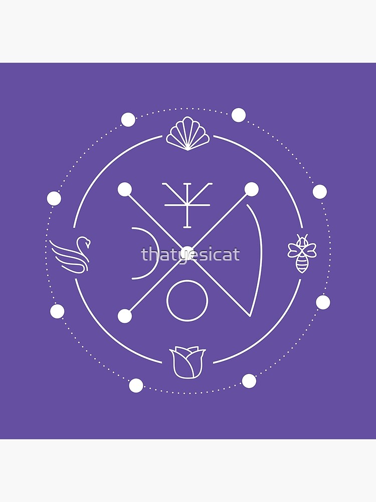 "Aphrodite Venus Sigil Ultraviolet Ring" Art Board Print for Sale by thatyesicat | Redbubble