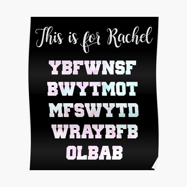 "This is For Rachel Rainbow Meme" Poster by Dcshirts1 | Redbubble