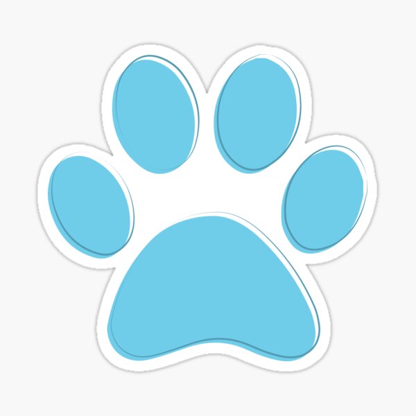 "Blue Paw Print" Sticker for Sale by BrennaAldredge | Redbubble