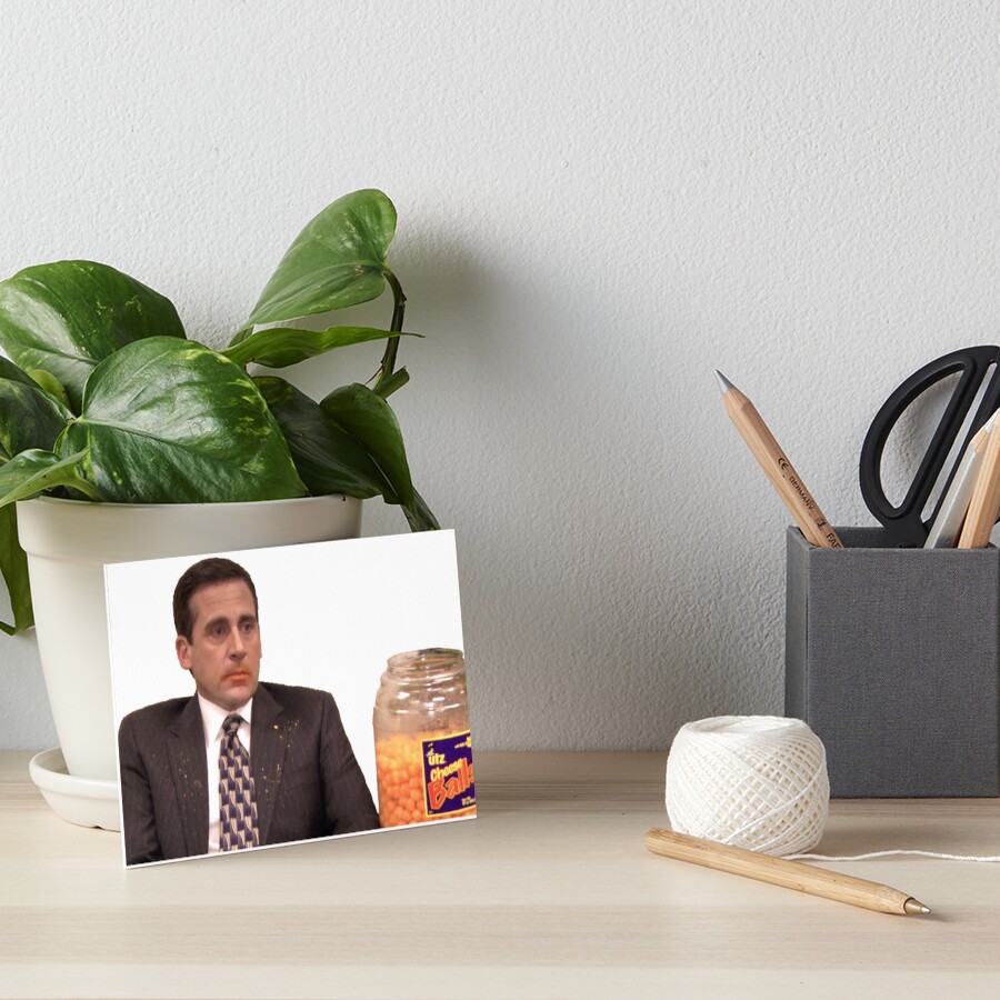 "michael scott cheese-balls" Art Board Print by josdaly23 | Redbubble