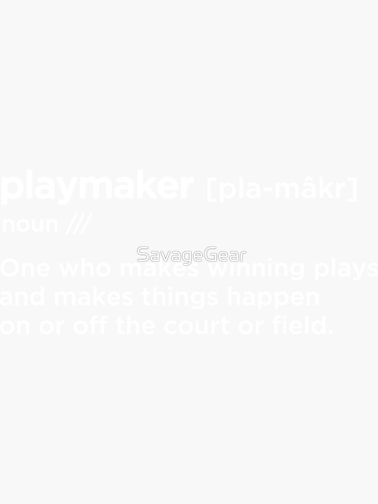 "Playmaker Definition" Sticker by SavageGear | Redbubble