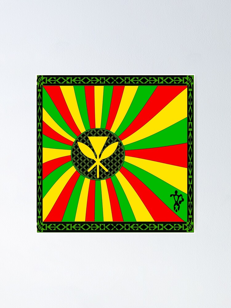 "Kanaka Maoli flag" Poster by GUS3141592 | Redbubble
