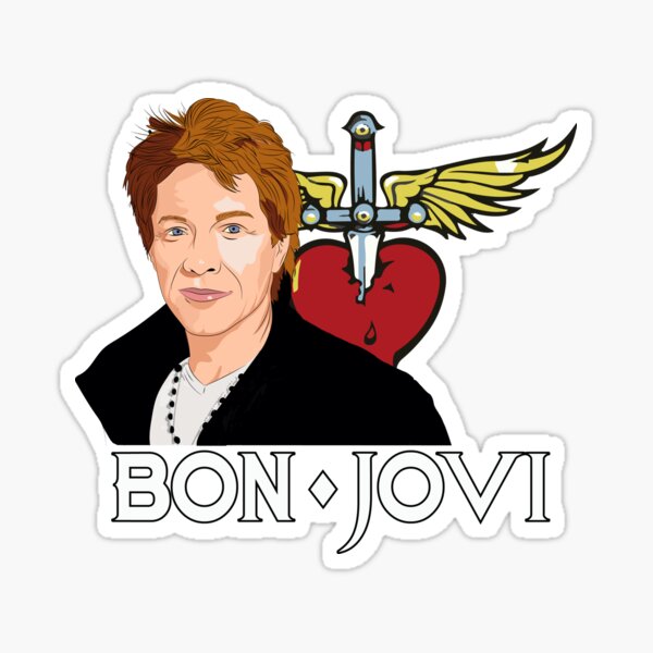 "Jon Bon Jovi" Sticker for Sale by isaoberto | Redbubble