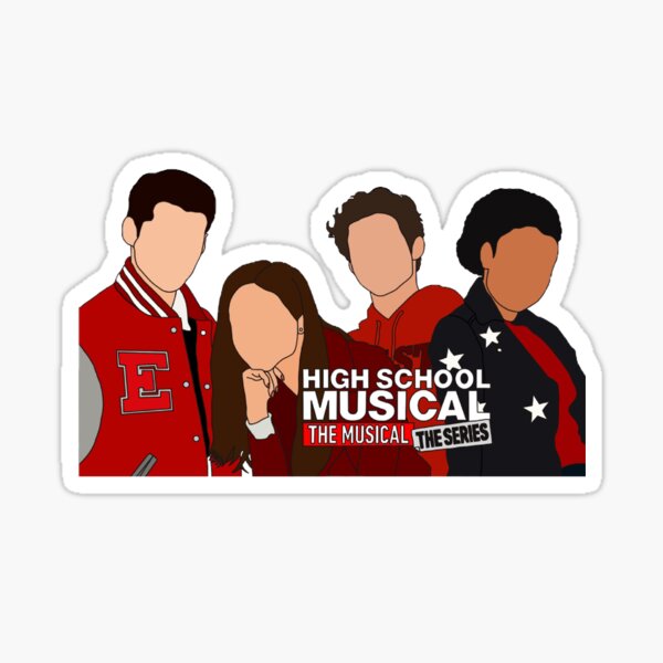 "hsmtmts cast cartoon!" Sticker for Sale by josdaly23 | Redbubble