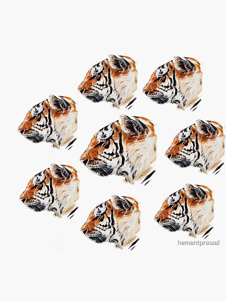 "Tiger King, Mask" Sticker by hemantprawal | Redbubble