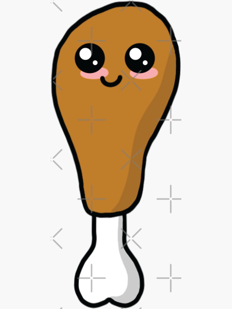 "Cute Chicken Wing" Sticker by rpettit21 | Redbubble