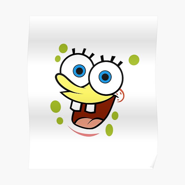 Spongebob Happy Posters | Redbubble