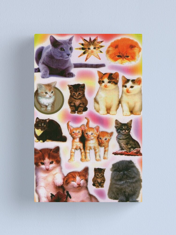 "y2k cat poster aesthetic" Canvas Print for Sale by elinguinness ...