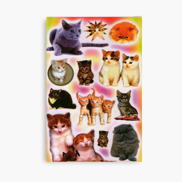 "y2k cat poster aesthetic" Canvas Print for Sale by elinguinness ...