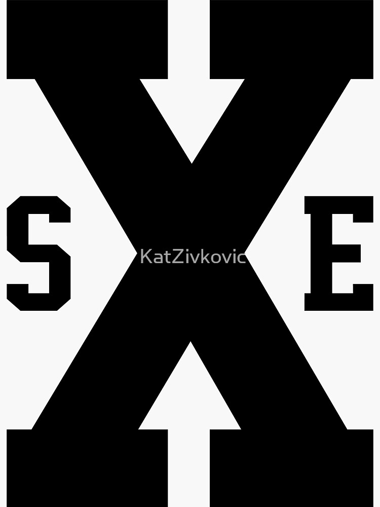 "sXe - straight edge" Sticker for Sale by KatZivkovic | Redbubble