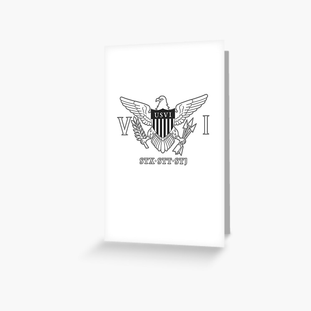 "USVI Flag logo Black & White with STT STJ STX COLOR - U.S. Virgin ...
