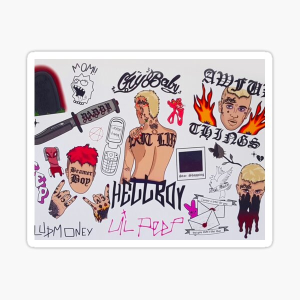 "Lil Peep" Sticker for Sale by simpliciti | Redbubble