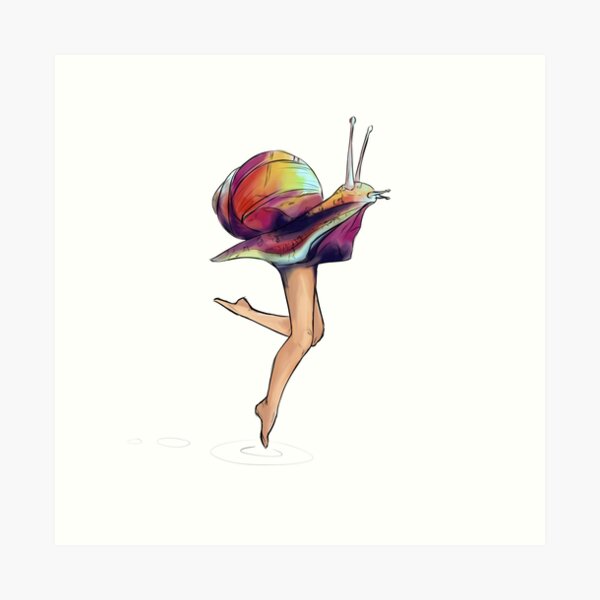 "Cartoon weird long legs snail" Art Print by kirbykirby64 | Redbubble