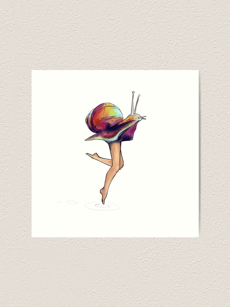 "Cartoon weird long legs snail" Art Print by kirbykirby64 | Redbubble