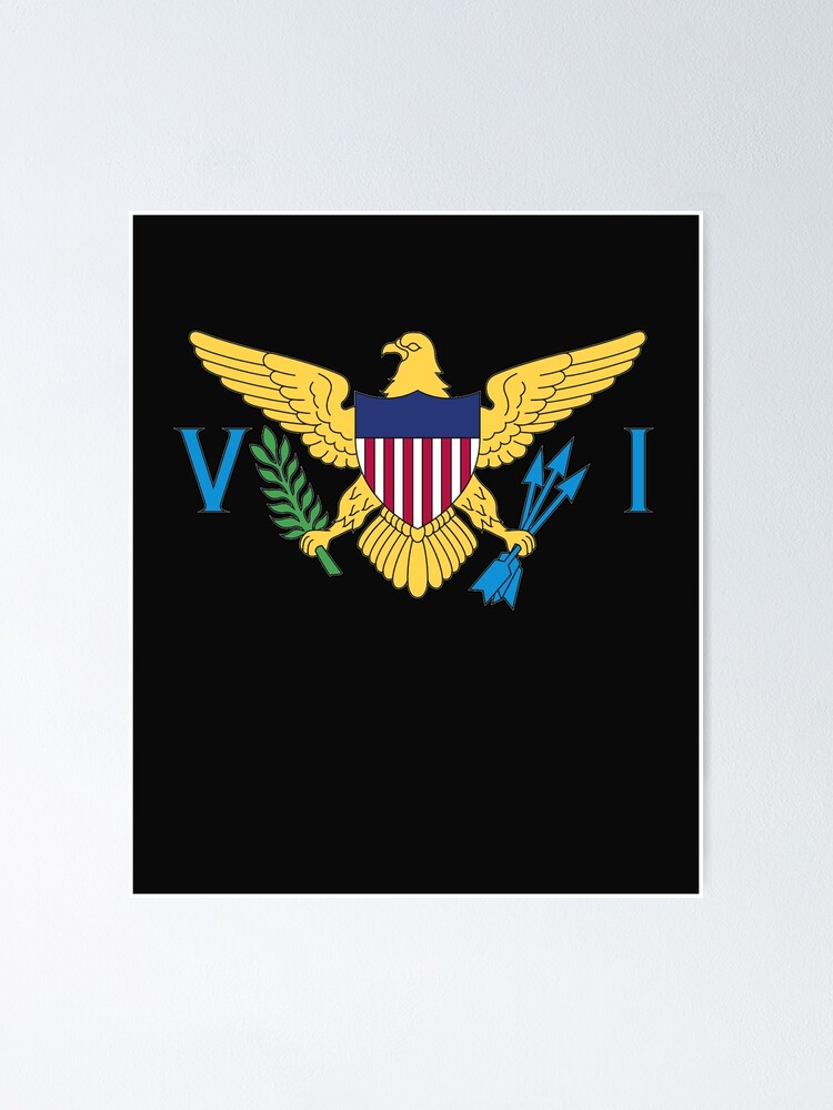"USVI Flag logo COLOR - U.S. Virgin Islands " Poster for Sale by Local ...