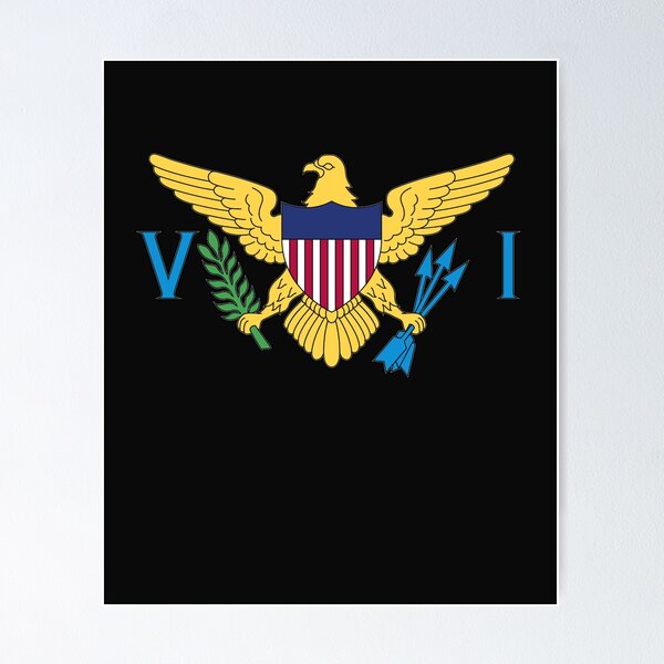 "USVI Flag logo COLOR - U.S. Virgin Islands " Poster for Sale by Local ...