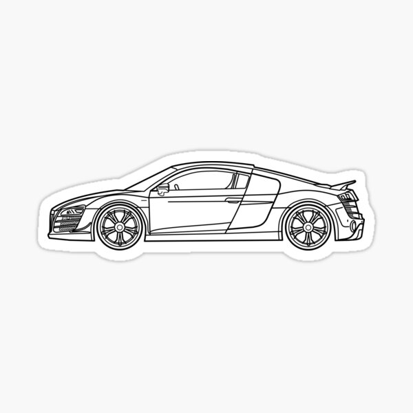 "Audi R8" Sticker by Aurealis | Redbubble