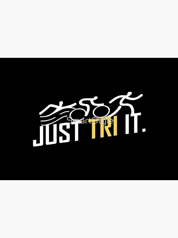 "Just Tri It - Swim, Bike, Run Triathlete" Mask for Sale by SmartStyle ...