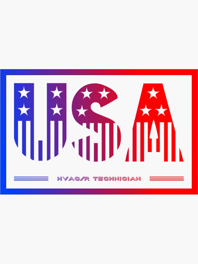 "USA Hvac Refrigeration Technician" Sticker for Sale by theHVACgang ...