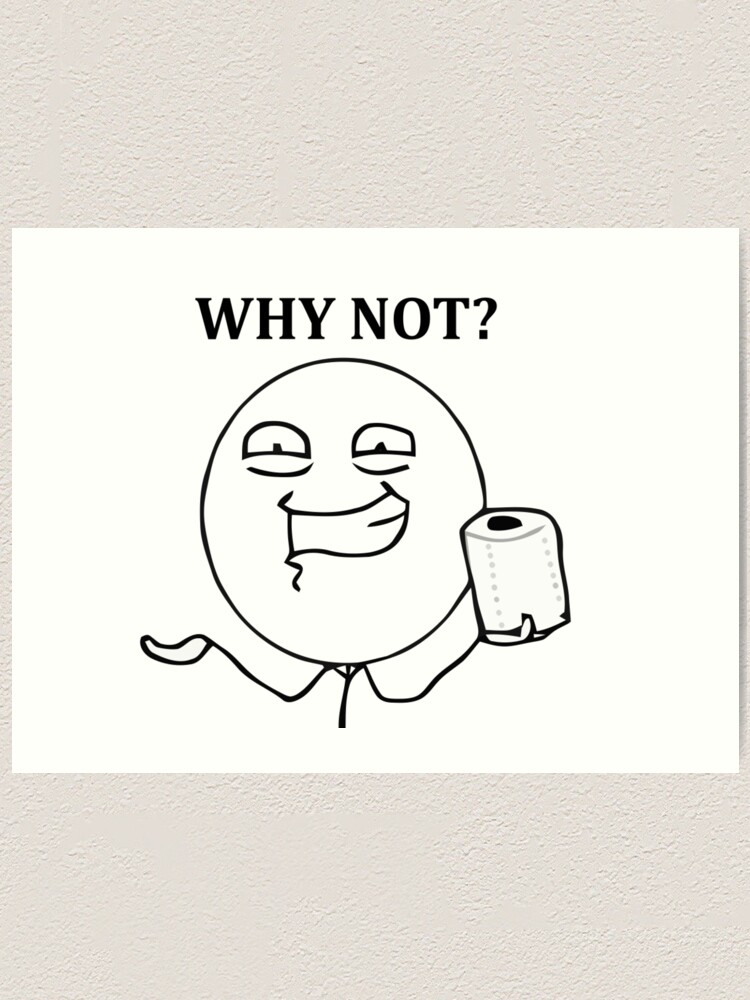 "Why Not -Meme" Art Print for Sale by Winkham | Redbubble
