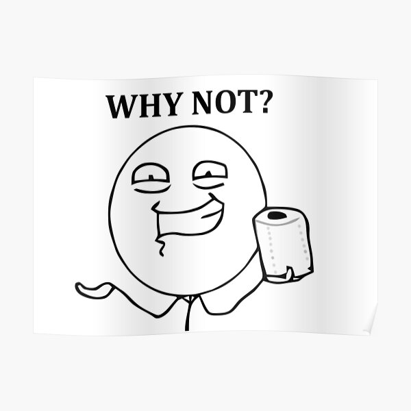 "Why Not -Meme" Poster for Sale by Winkham | Redbubble