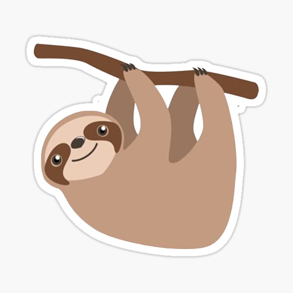 "Harold The Hanging Sloth" Sticker for Sale by Perzikman1 | Redbubble
