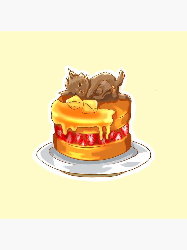 "Pancake Cat" Art Print by AsukaYoungArt | Redbubble