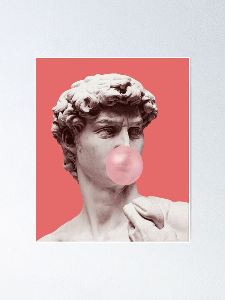 "Greek Statue Chewing Gum" Poster for Sale by shop4fun | Redbubble