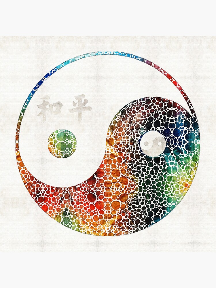 "Yin And Yang - Colorful Peace - By Sharon Cummings" Art Print by ...