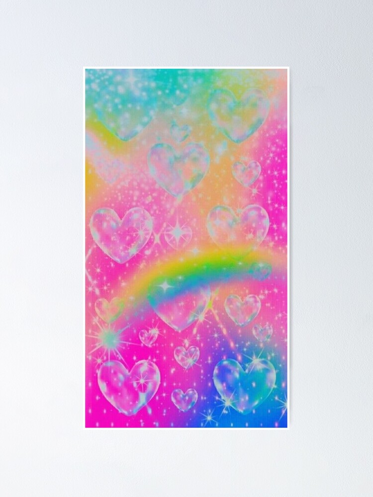 "rainbow y2k glitter aesthetic" Poster for Sale by elinguinness | Redbubble