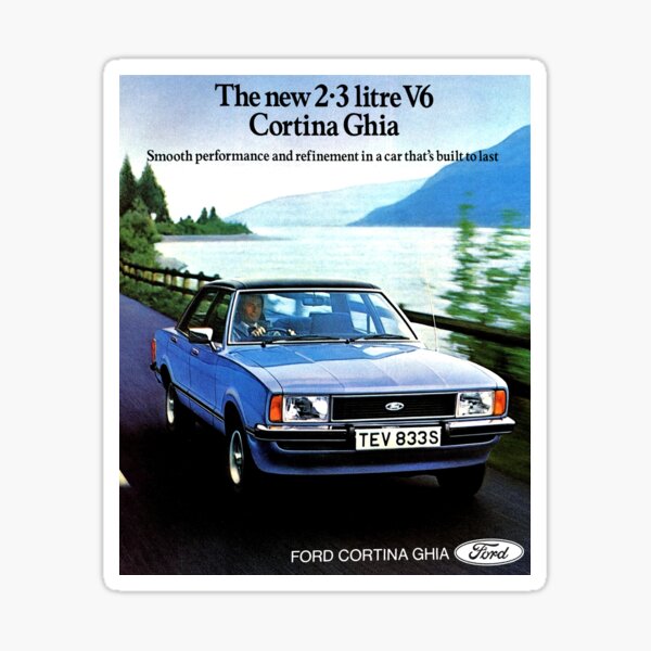 "FORD CORTINA GHIA MK4 (MK 4)" Sticker for Sale by ThrowbackM2 | Redbubble