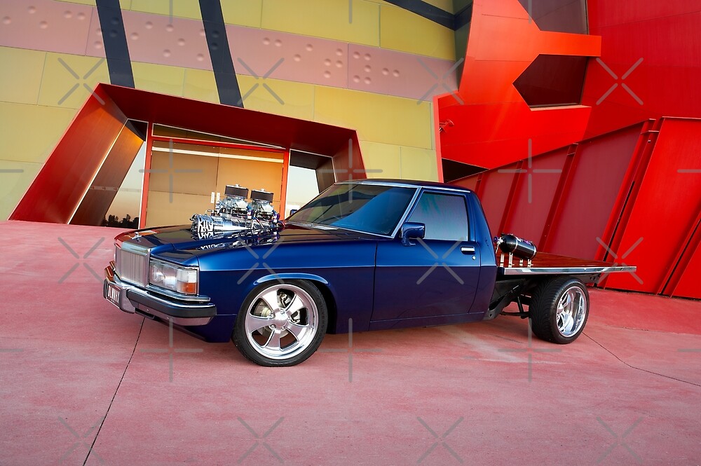 "Supercharged Blue Holden HX Ute" by John Jovic | Redbubble